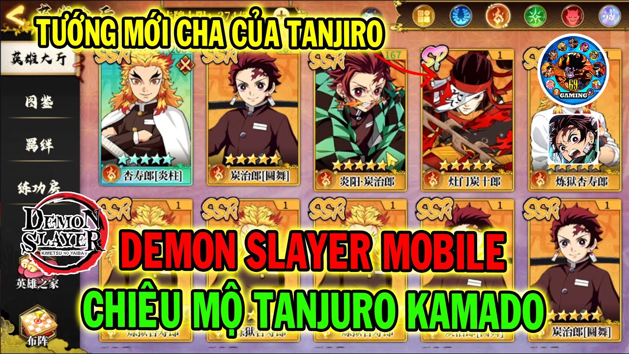 HƠI THỞ MẶT TRỜI GAME DEMON SLAYER MOBILE TƯỚNG MỚI TANJURO KAMADO CHA ...