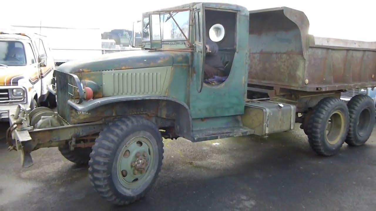 1944 GMC CCKW 2.5 Ton Army Truck Start Up - YouTube