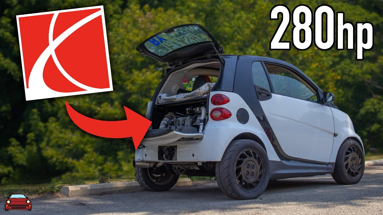 1.9L Saturn Turbo Swapped Smart Car Review - The STRANGEST ENGINE SWAP ...