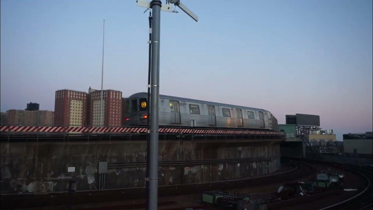 NYC Subway: Manhattan bound R46 Q Train leaving Coney Island-Stillwell Av - YouTube