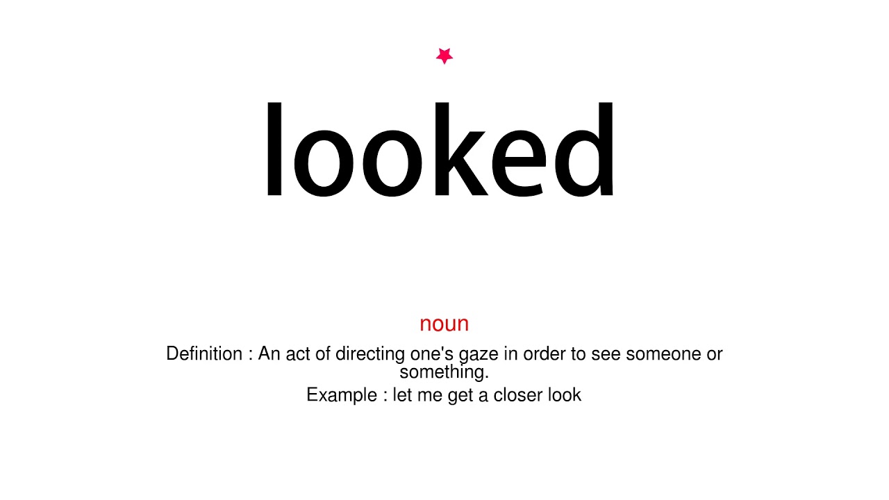How to pronounce looked - Vocab Today - YouTube