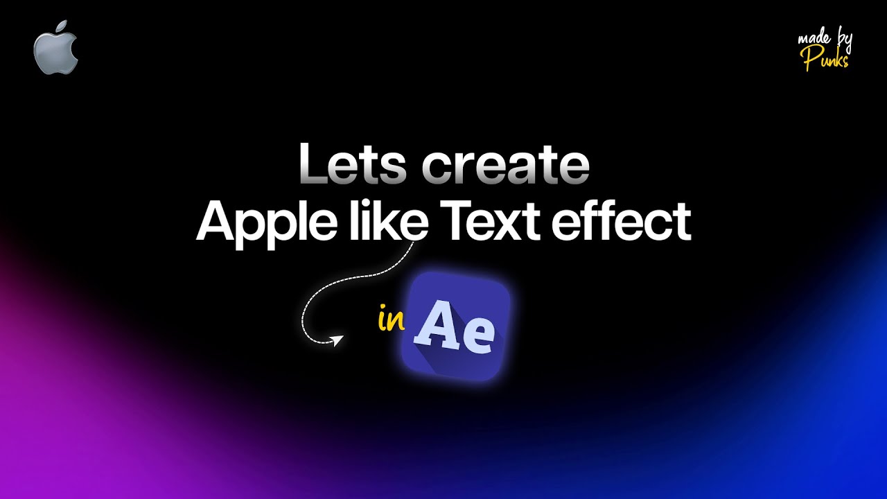 How to Create Apple like text animation in After effect! - YouTube