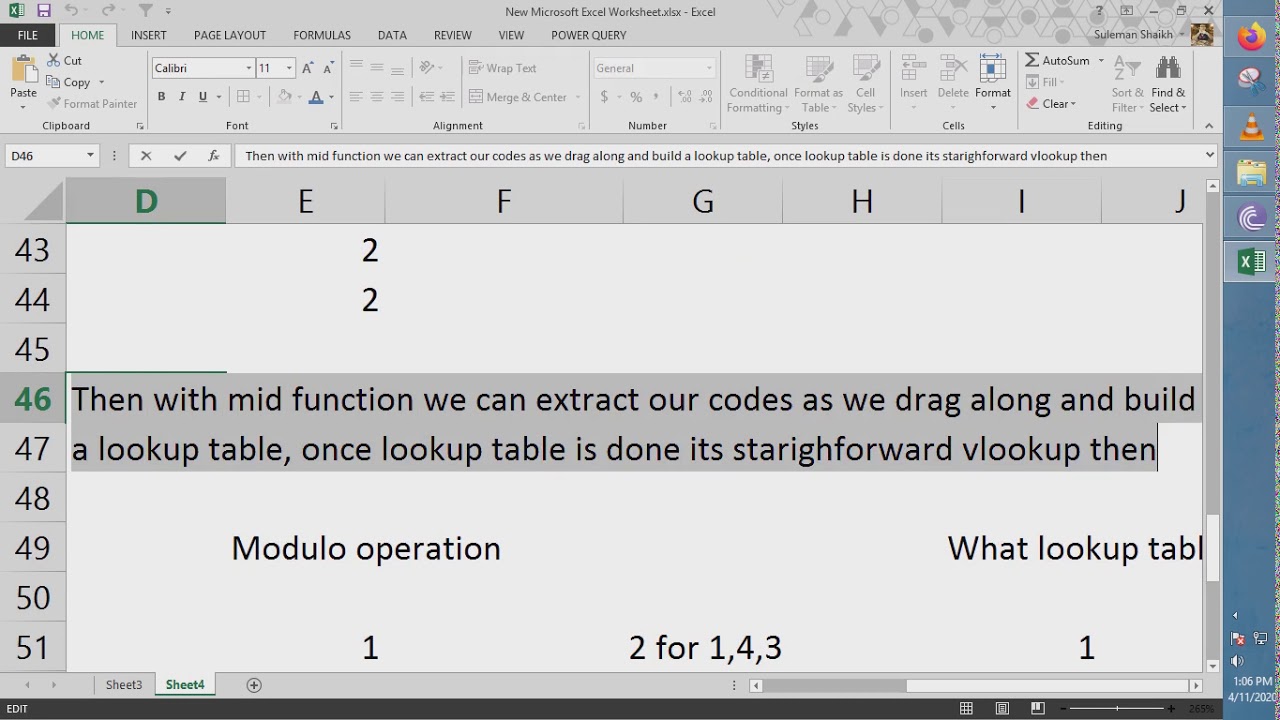 Extract scores for a given code (vlookup, Mid, row, int) & 2 types of ...