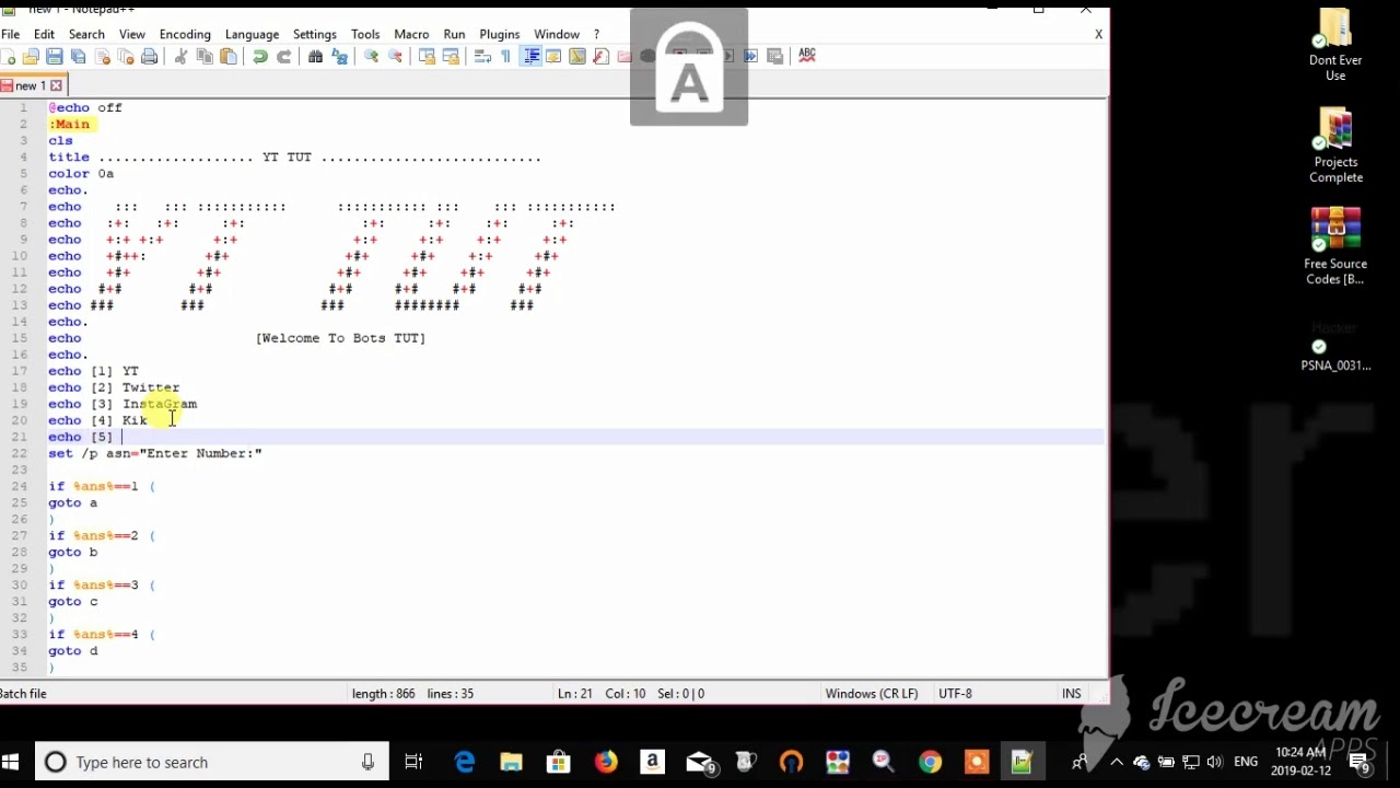 How to make a MultiTool base in Batch Coding - YouTube