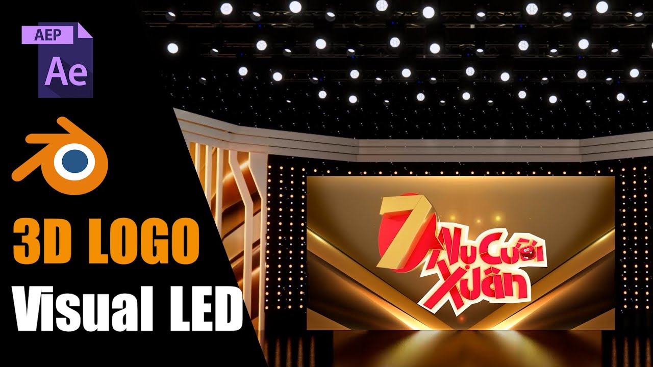 3D LOGO Animated Visual LED | Blender Tutorial - YouTube