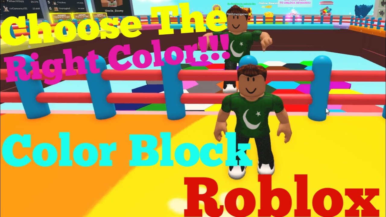 Choose The Right Color!!!|Color Block|Roblox|Rohaimgames - YouTube