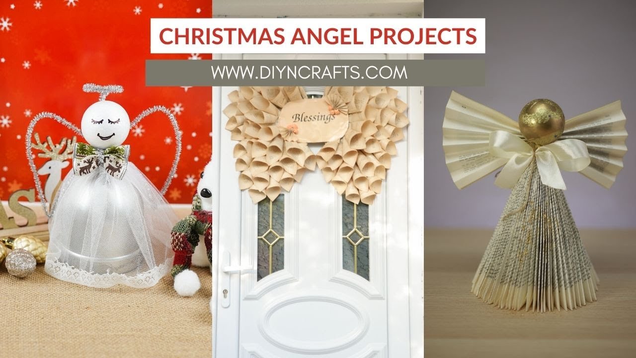 3 Blessed Christmas Angel Projects (Paper Angel, Book Page Wreath, and ...