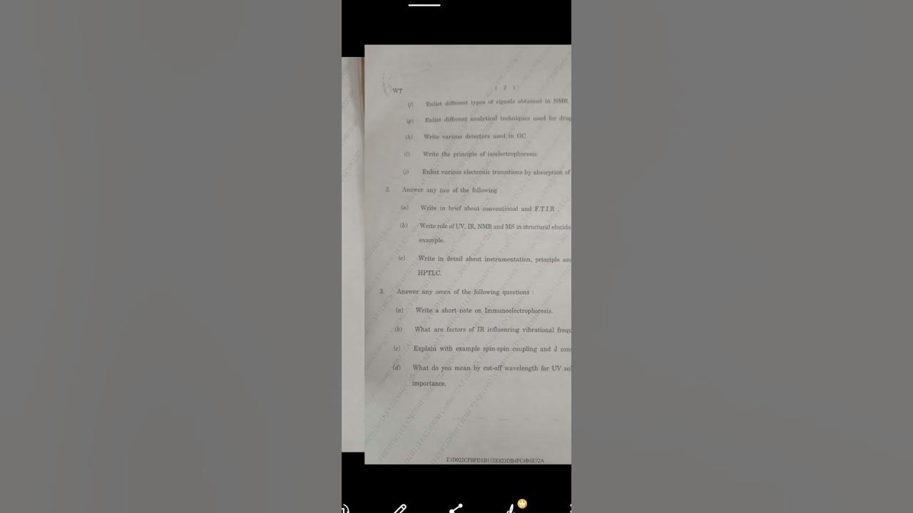 #shorts , modern Pharmaceutical analytical techniques, SRTMUN question ...