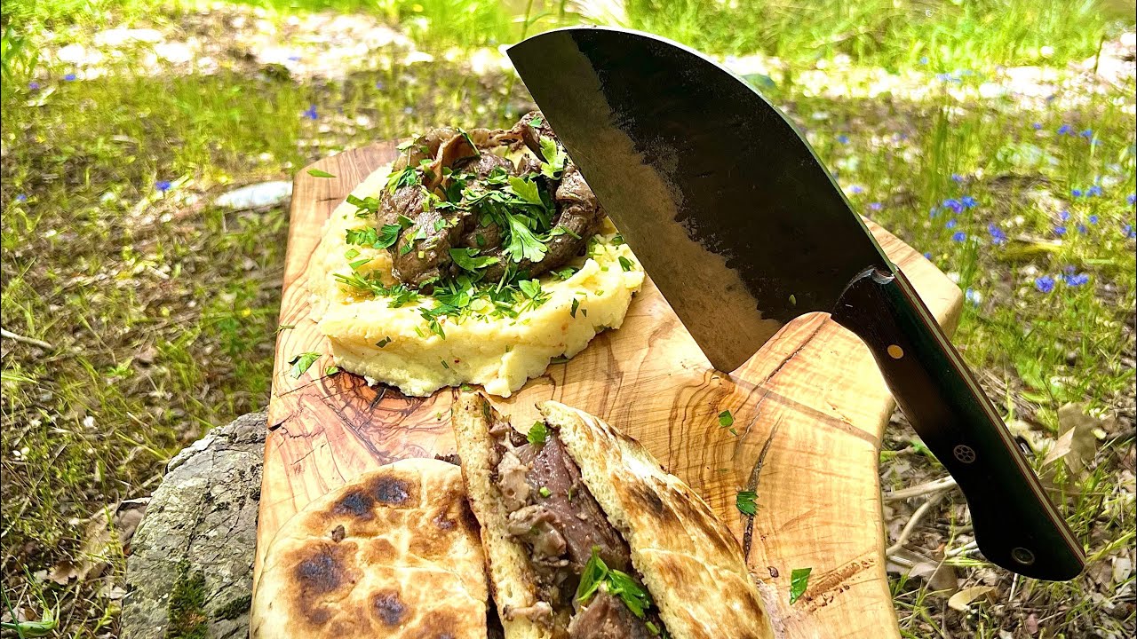 Osso Buco Steak I Bushcraft Style & Handmade Kitchen Tools - Asmr ...
