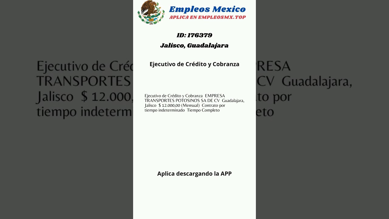 Bolsa de empleos Mexico Vacantes disponibles publicadas HOY - YouTube