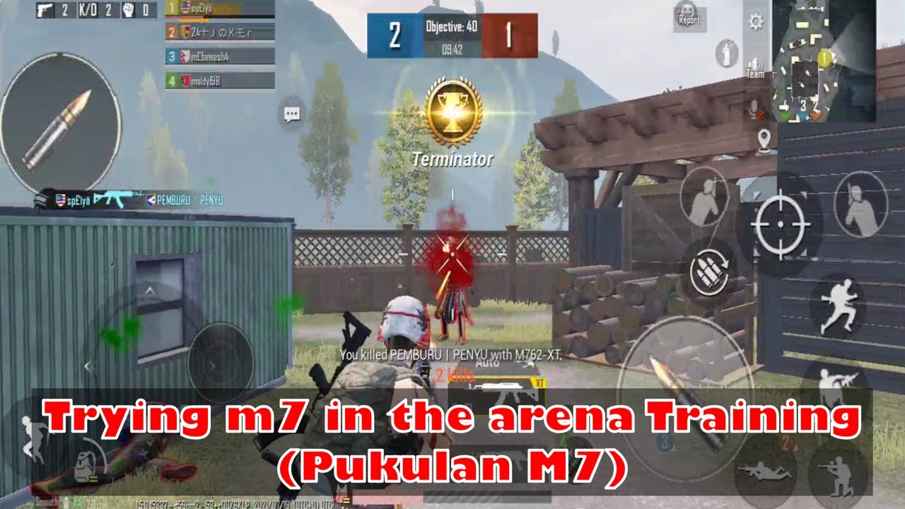 Trying m7 in the arena Training(Pukulan M7) PUBG MOBILE - YouTube