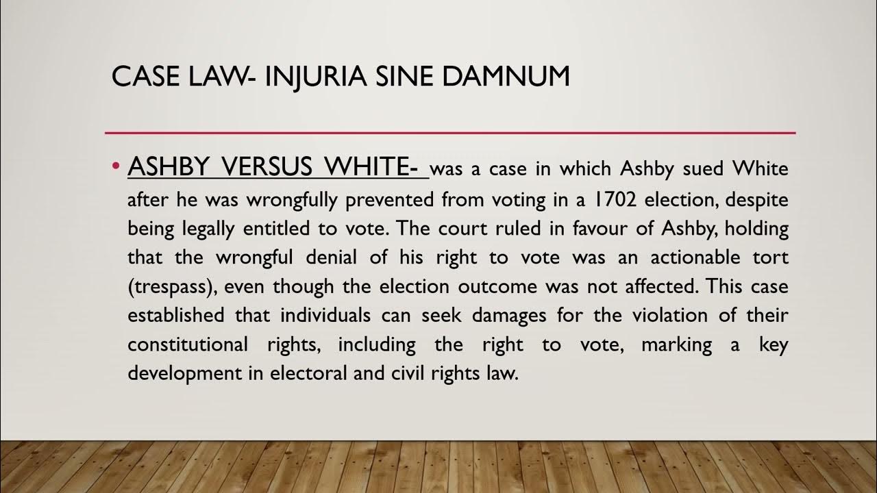 Injuria sine damnum & damnum sine injuria: essential elements of law. - YouTube