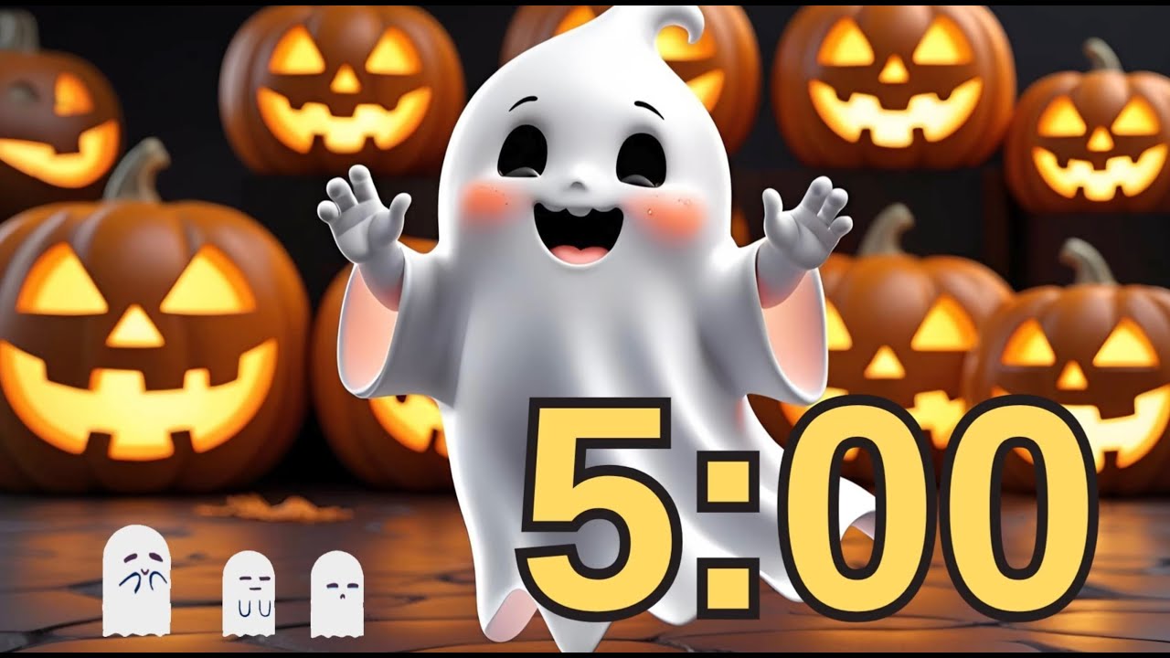 5-Minute Spooky Baby Ghost Halloween Timer - With Music, No Alarm - YouTube