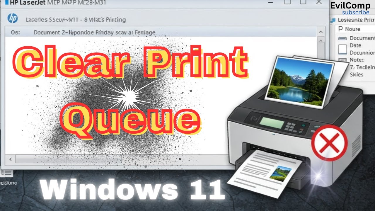 Quickly Clear the Print Queue on Windows 11 - YouTube