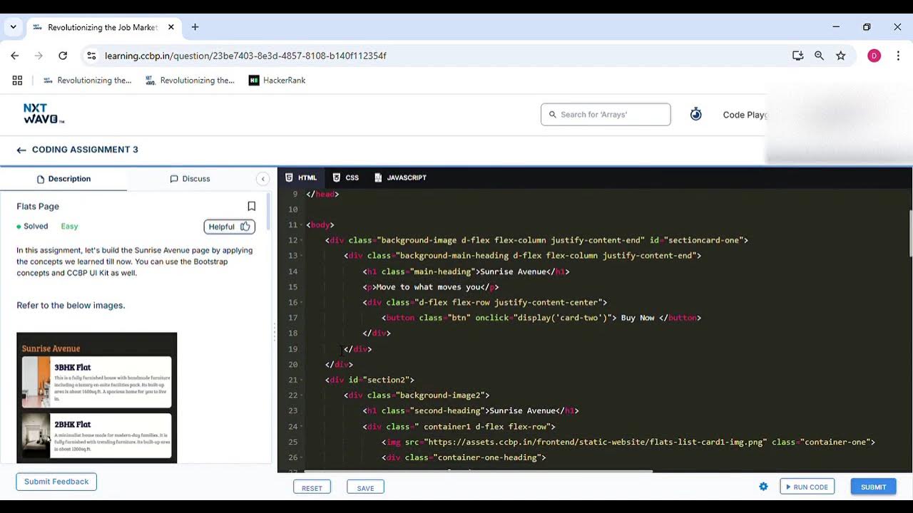 Coding Practice 1 to 4 | HTML, CSS ,BOOTSTRAP | NXTWAVE |ccbp 4.0 - YouTube