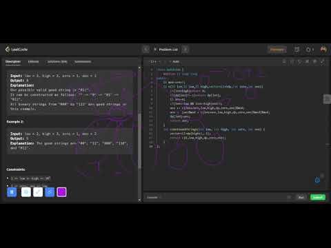 2466 || Count Ways To Build Good Strings || C++ || Leetcode Daily Challenge - YouTube