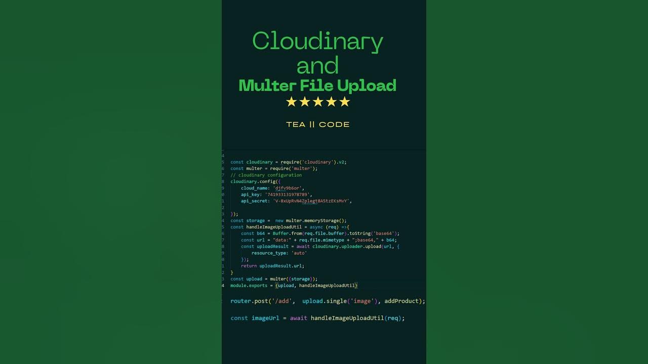 Cloudinary and Multer File Upload #shortvideo #coding #webdeveloper #backend #express # ...