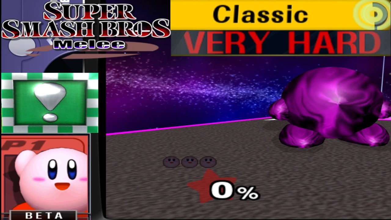 Super Smash Bros. Melee - Classic Mode Gameplay with Metal Kirby (VERY ...