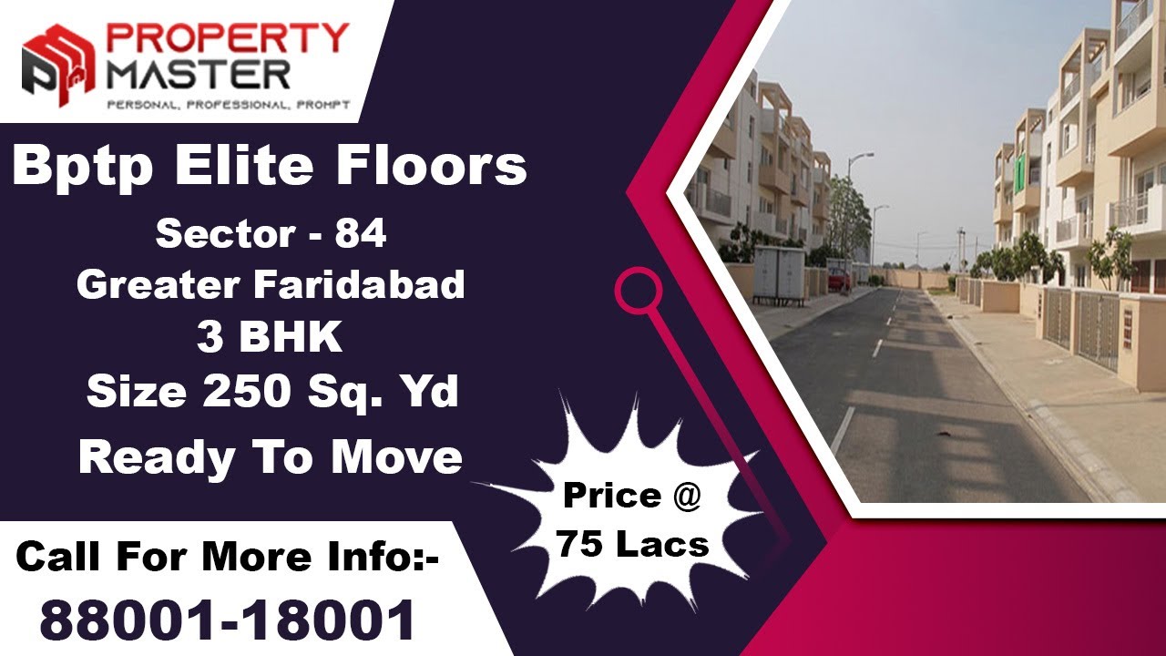 Bptp Elite Floor Sector - 84 3 BHK (Size:- 250 S.q Y.d) only 75 Lacs ...