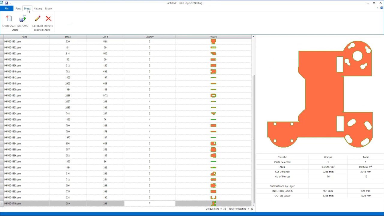 2D Nesting se Solid Edge 2020 - YouTube