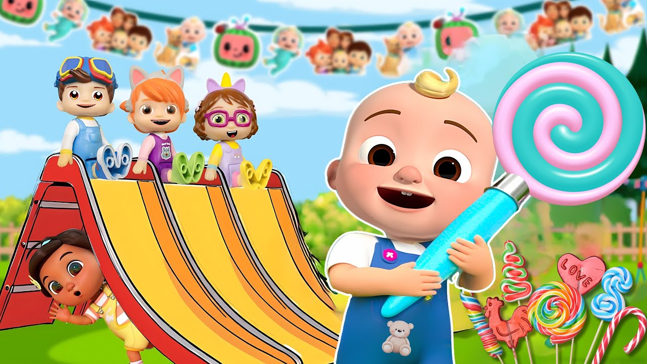 JJ and Friends Played Slide 🍭 + Candy Song For Baby 🎢| 🎶 Nursery Rhymes ...