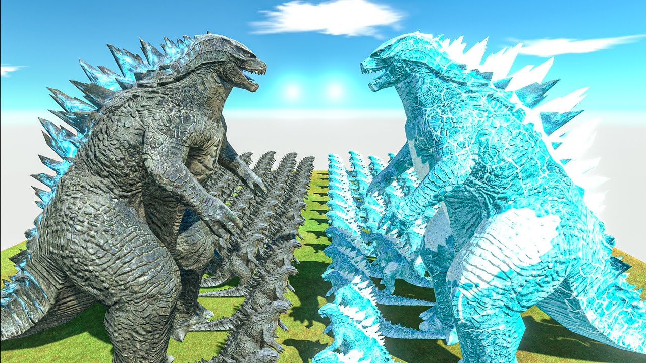 Legendary Godzilla War - Growing Godzilla 2014 VS Frostbite Godzilla ...