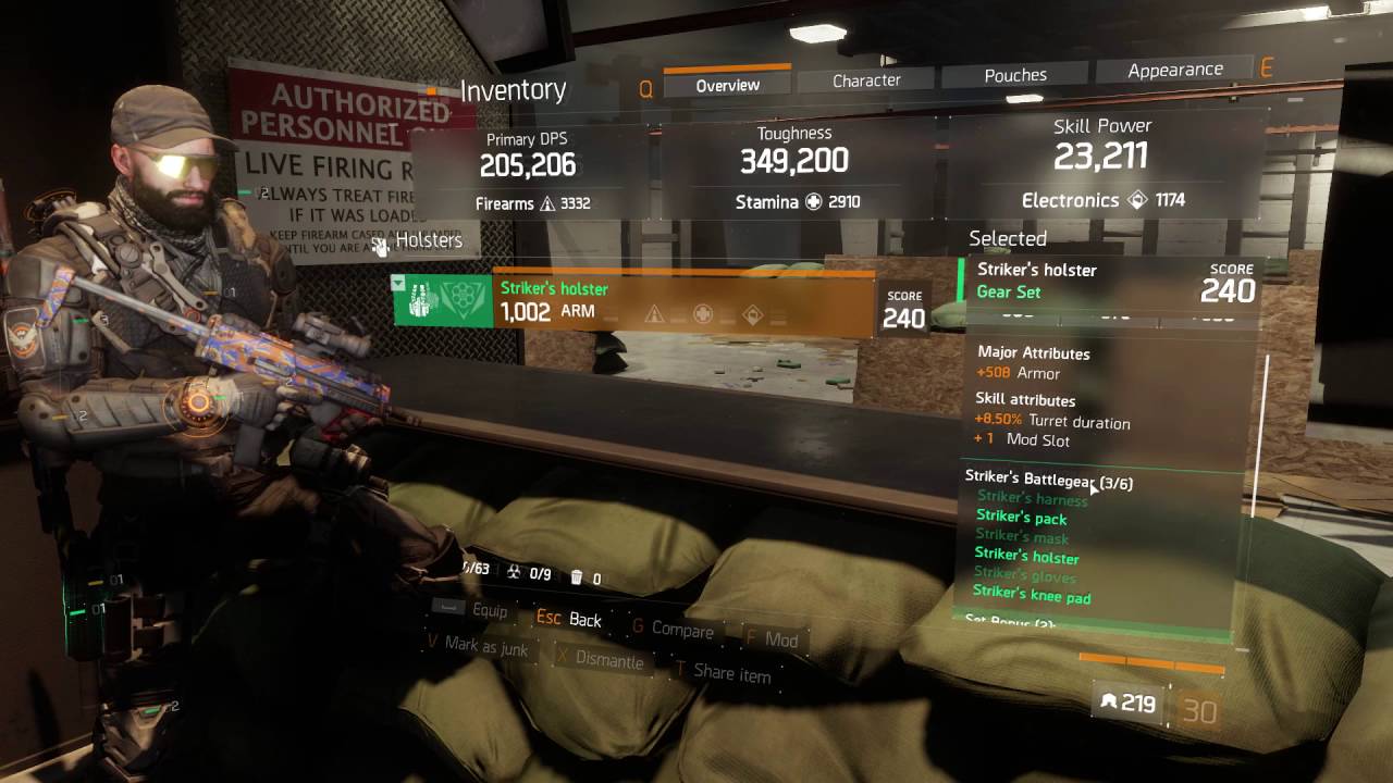 The Division | Striker / Sentry Vigorous Build - YouTube