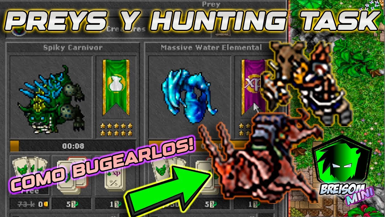 Todo sobre los Prey , las Hunting task, outfit y mount! | Mini Guía ...