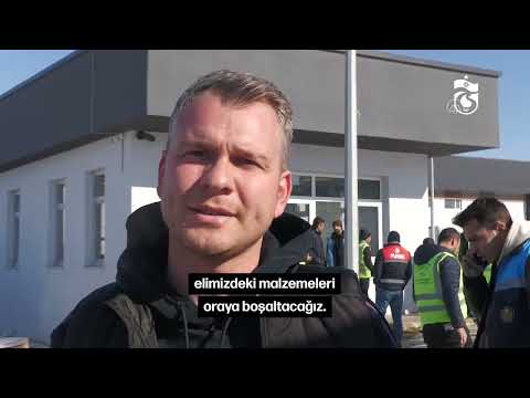 Malatya'daki 39 depremzede, Trabzonspor'un takım otobüsüyle Trabzon'a geldi