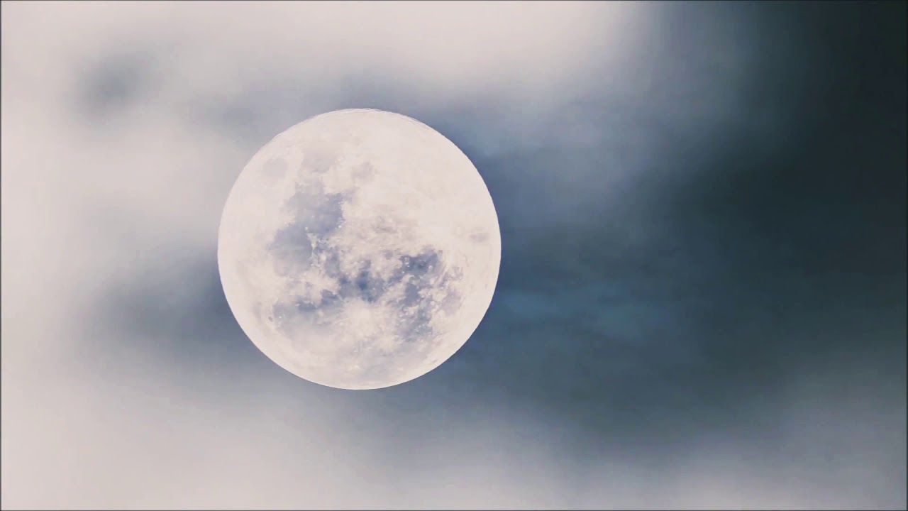 Beautiful moon|| Deep sleep music|| Night sky|| relaxing music ...