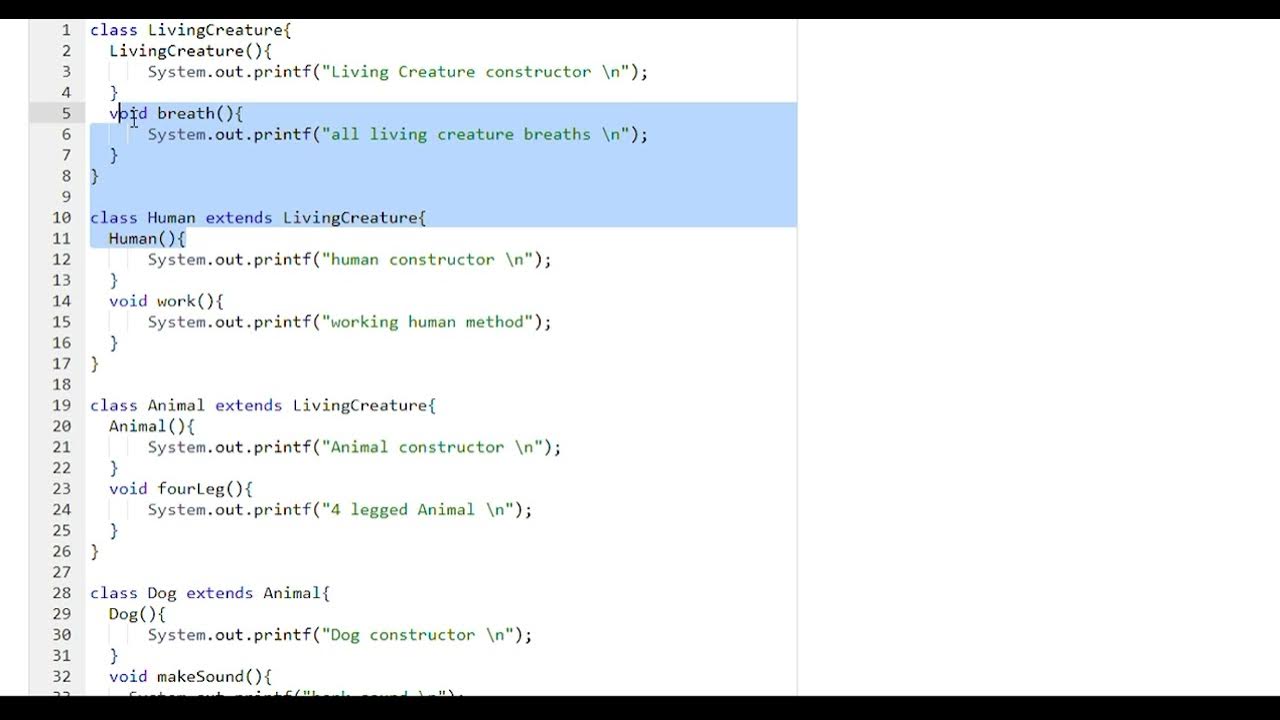 Hybrid Inheritance in Java - YouTube