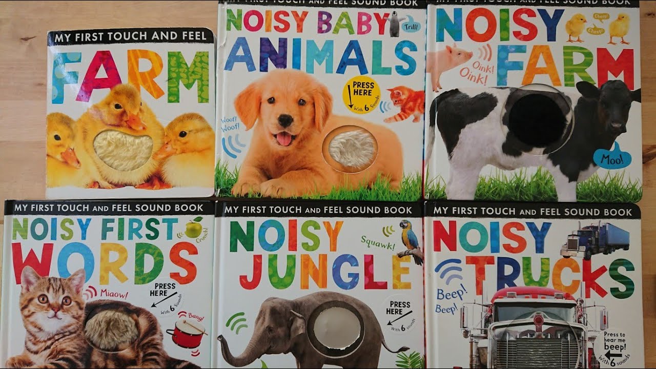 🦆🐕🐈🐘🚚 First Baby Books Compilation | My First Touch and Feel Sound Book ...