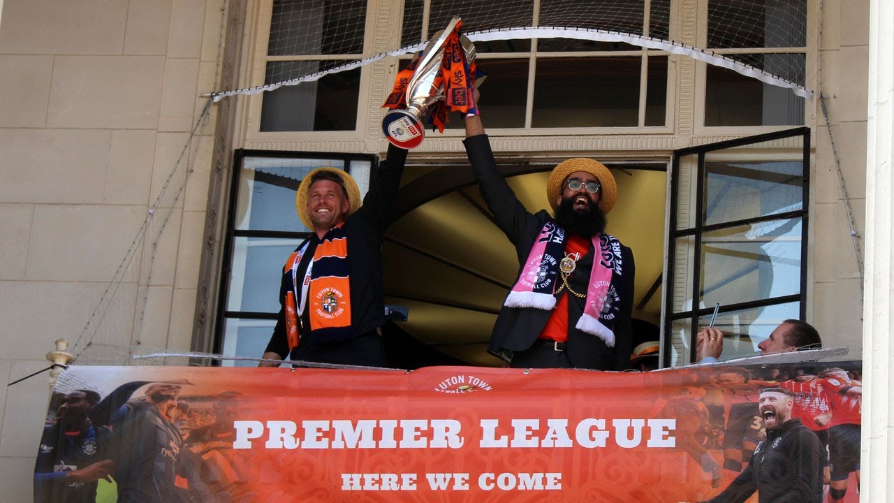 Luton Town FC Promotion Party | Paint The Town Orange | 29/5/2023 - YouTube