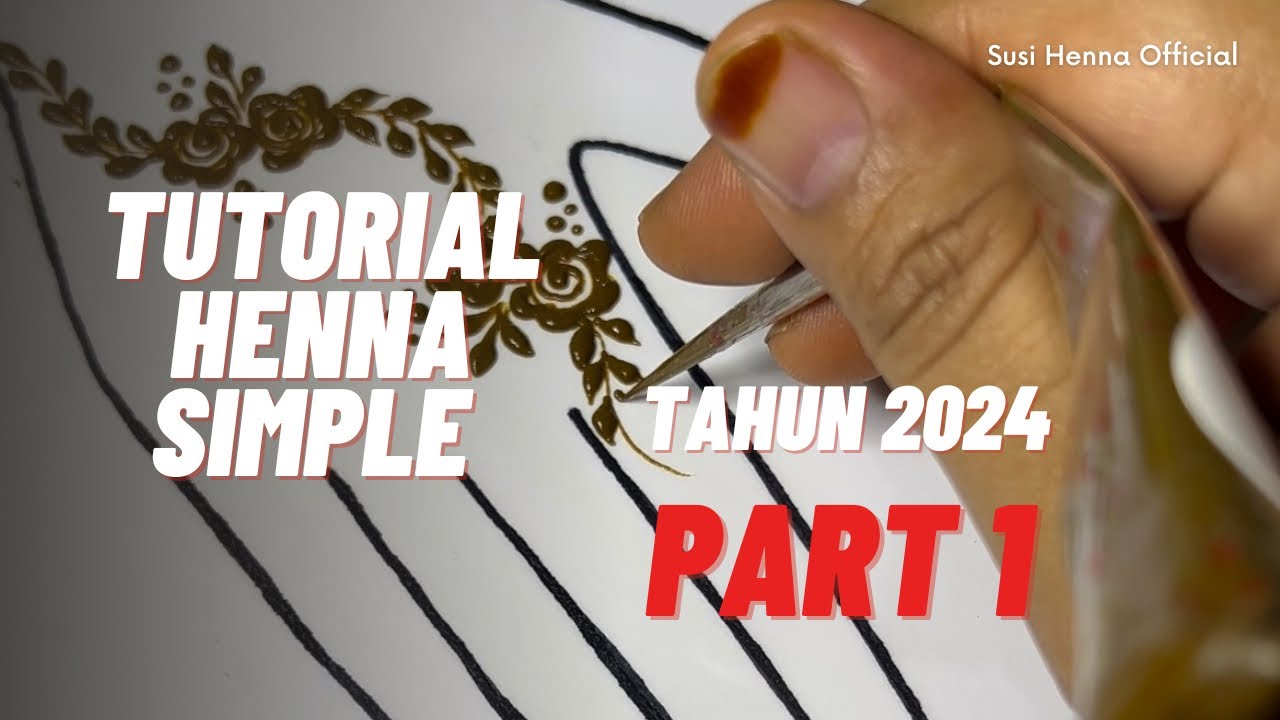 Tutorial henna simple dan mudah ditiru tahun 2024 | Henna lebaran - YouTube