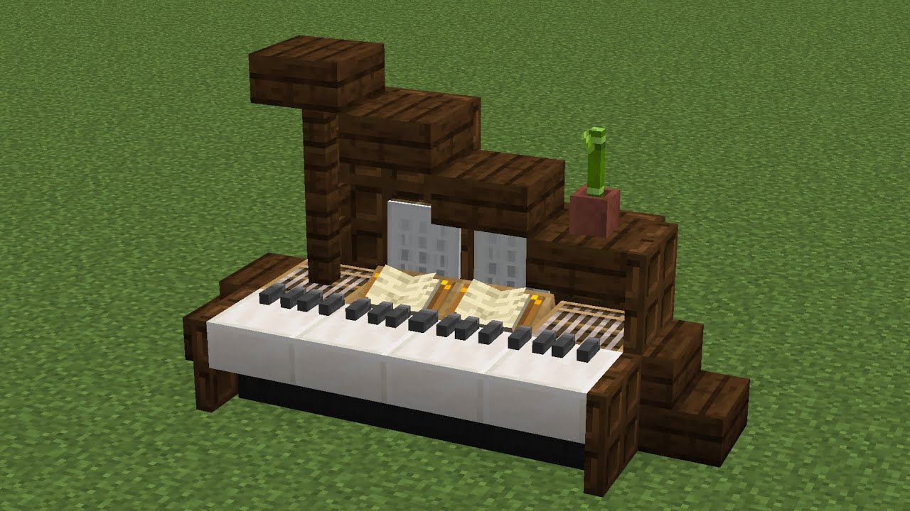 How to make a piano in minecraft - YouTube
