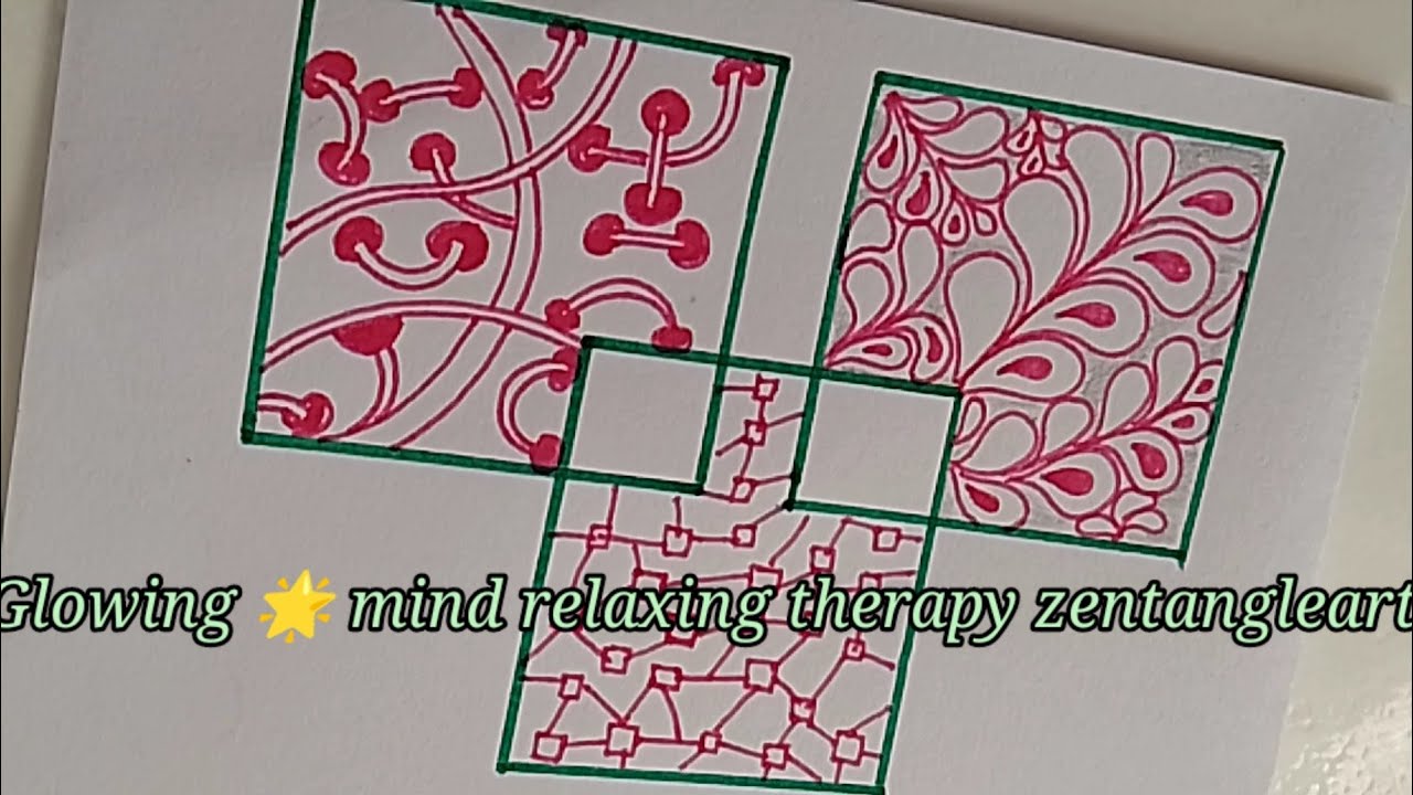 Glowing 🌟 mind relaxing therapy zentangleart 🌹 zentangle pattern 💫 ...