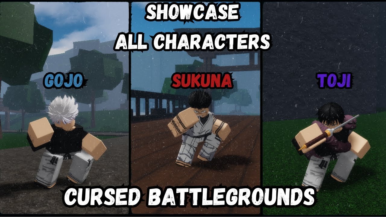 Showcase of all characters! In (Cursed battlegrounds) - YouTube