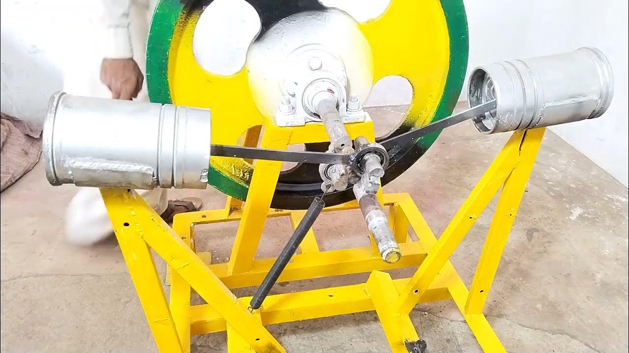 Build Flywheel Spring & Piston Machine Complete Prosses Free Energy ...