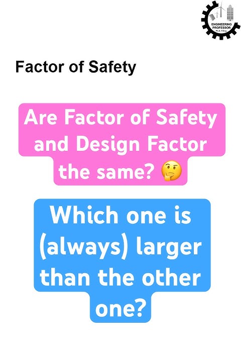 Difference between Factor of Safety and Design Factor - YouTube