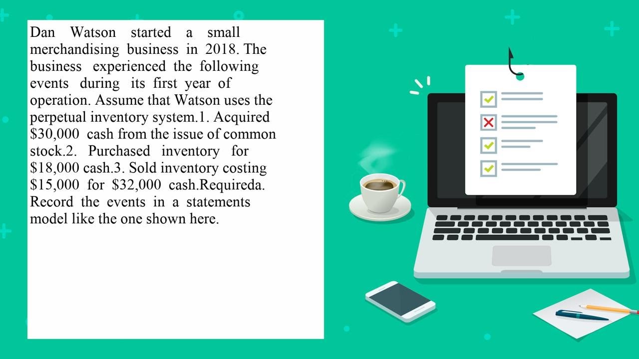 Dan Watson started a small merchandising business in 2018. The business ...
