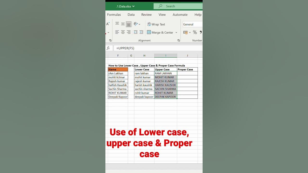 Use of Lower case, Upper case & Lower case #exceltricks #excel365 #excel #microsoft #exceltips ...