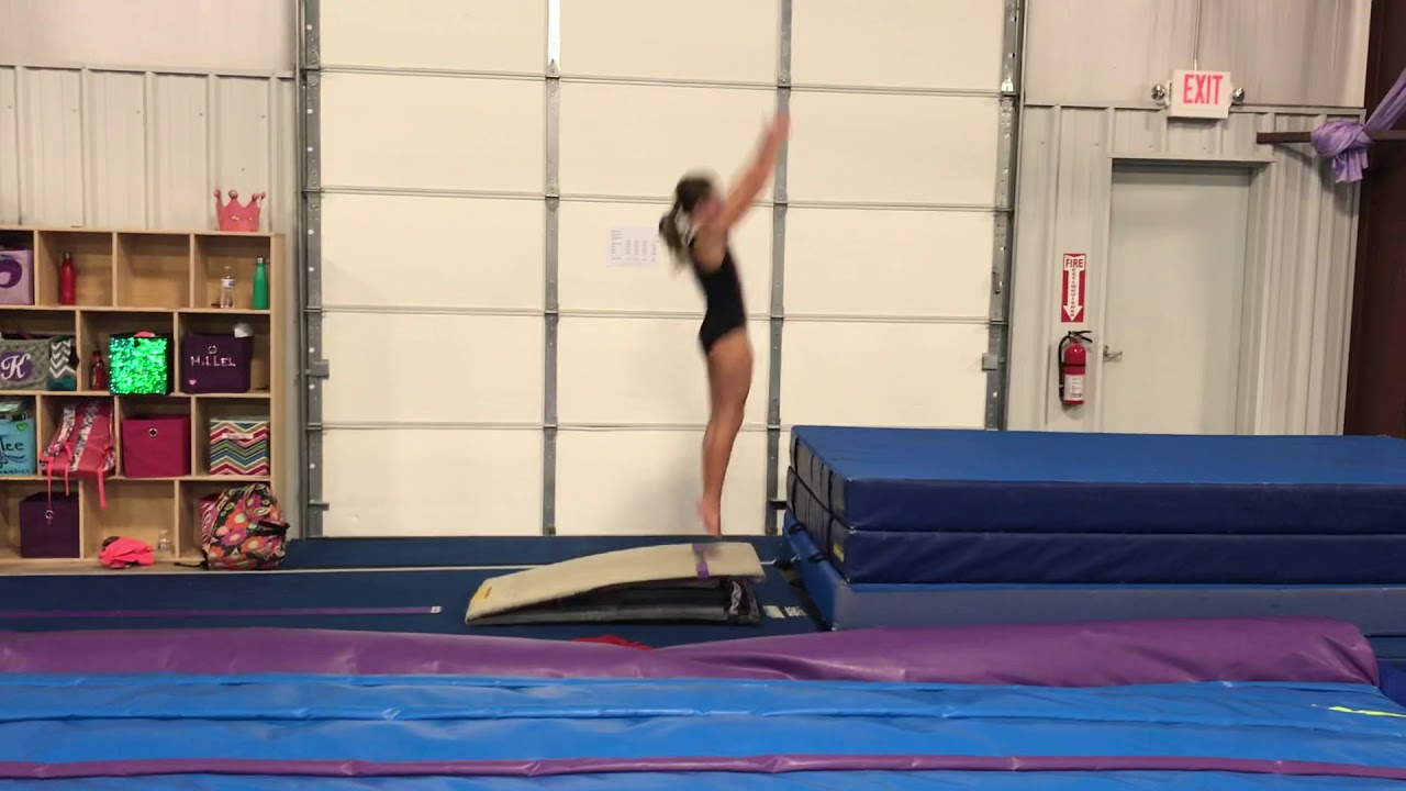 Stretch jump onto mat - YouTube