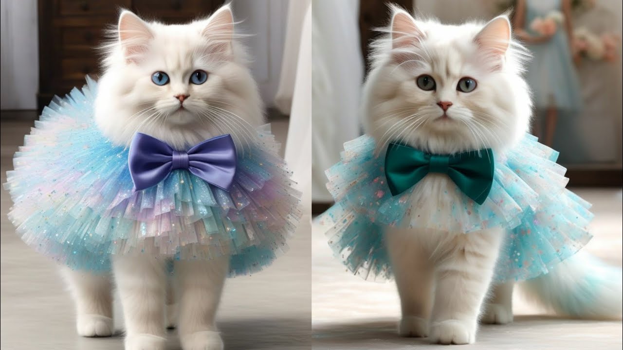 Stylish Cat Outfits | Cute Cat Models on Fashion Show | Part 147 - YouTube