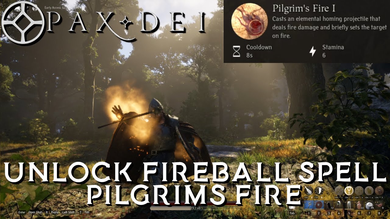 Pax Dei - Unlock fireball spell - Pilgrim's fire - Demon seeker's ...
