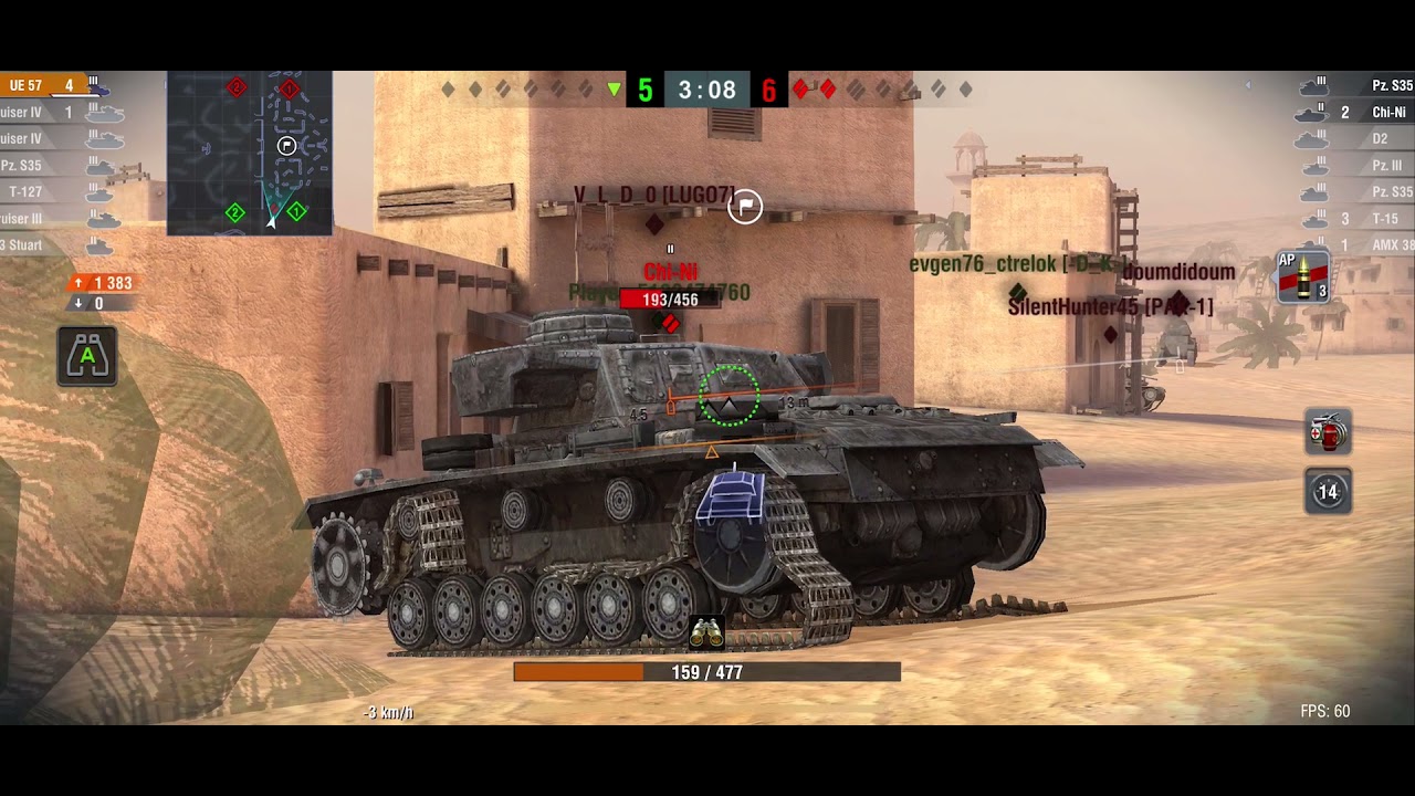 Renault UE 57 fire game 🔥 1 VS 5 /// world of tanks blitz - YouTube