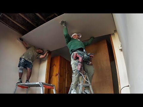 How to Hang & Tape Drywall Bedroom Ceiling