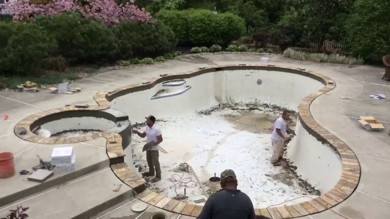 Diamond Brite French Grey - Pool Plaster Collegeville, PA - YouTube