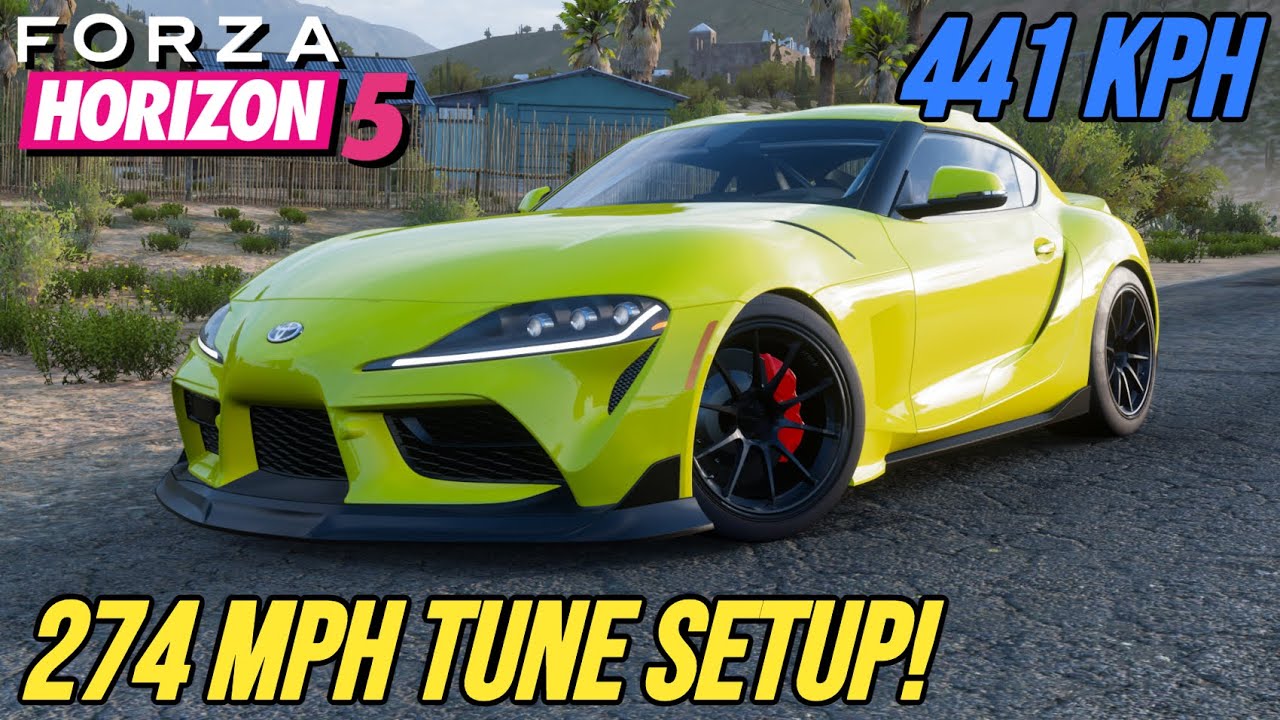 FORZA HORIZON 5 - 274 MPH Toyota GR Supra Tune Setup - YouTube