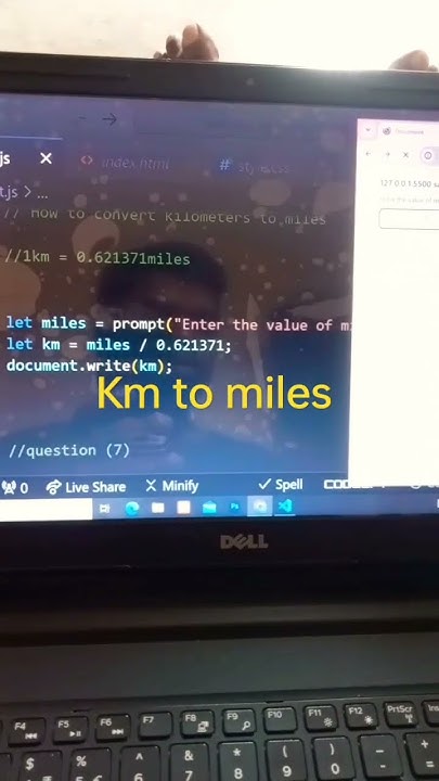How to convert kilometer (km) to miles // javascript - YouTube