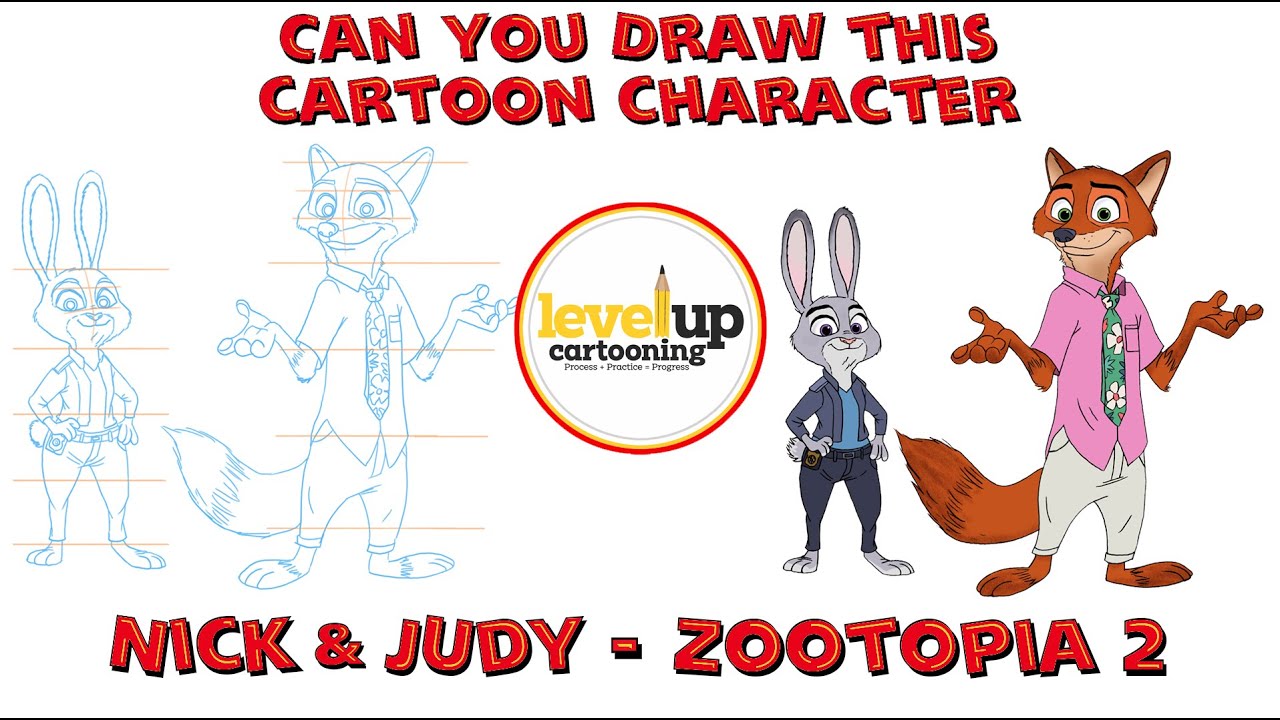 How to Draw Cartoon Couples | Nick and Judy | Zootopia 2 - YouTube